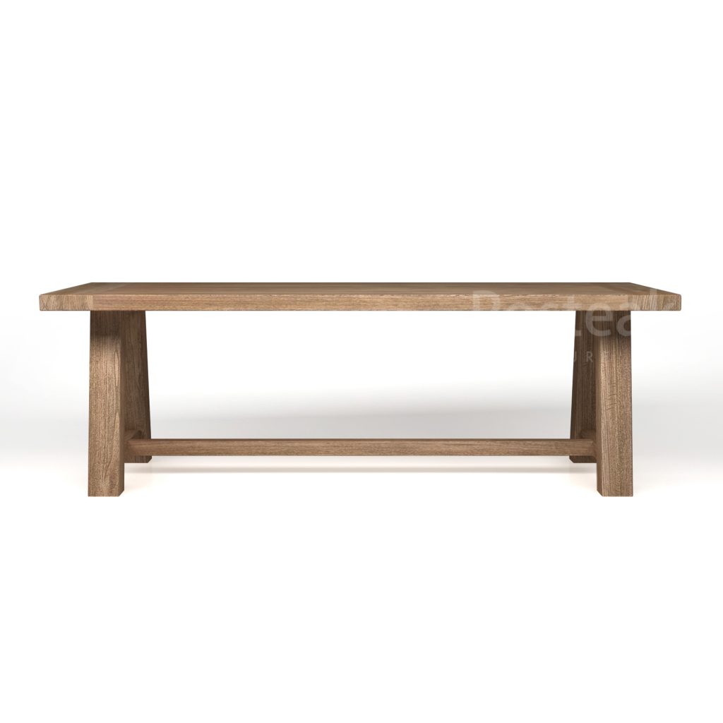 Farmhouse Teak Dining Table - A Legs - Posteak Furniture