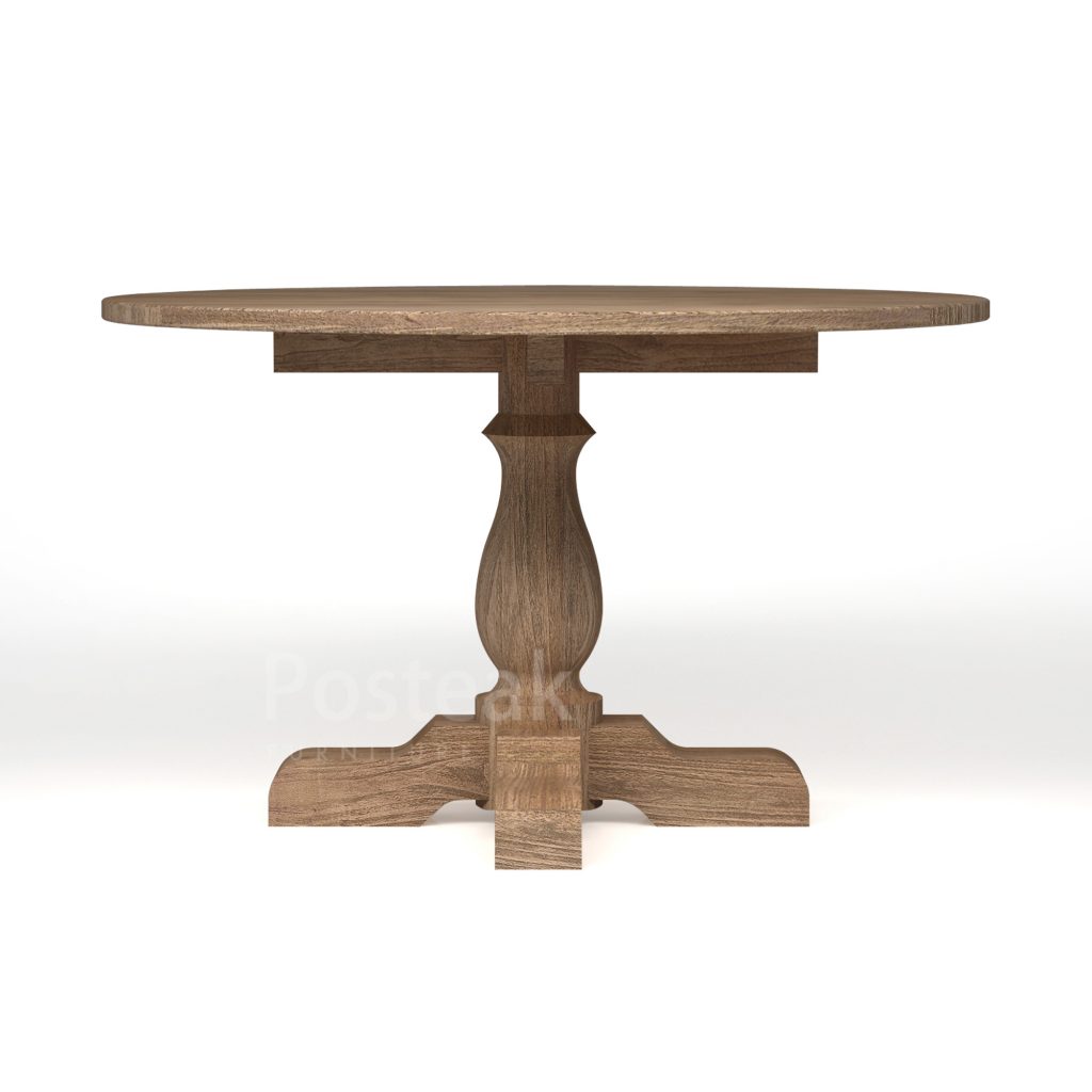Round Dining Table - Classic Vintage Legs - Posteak Furniture