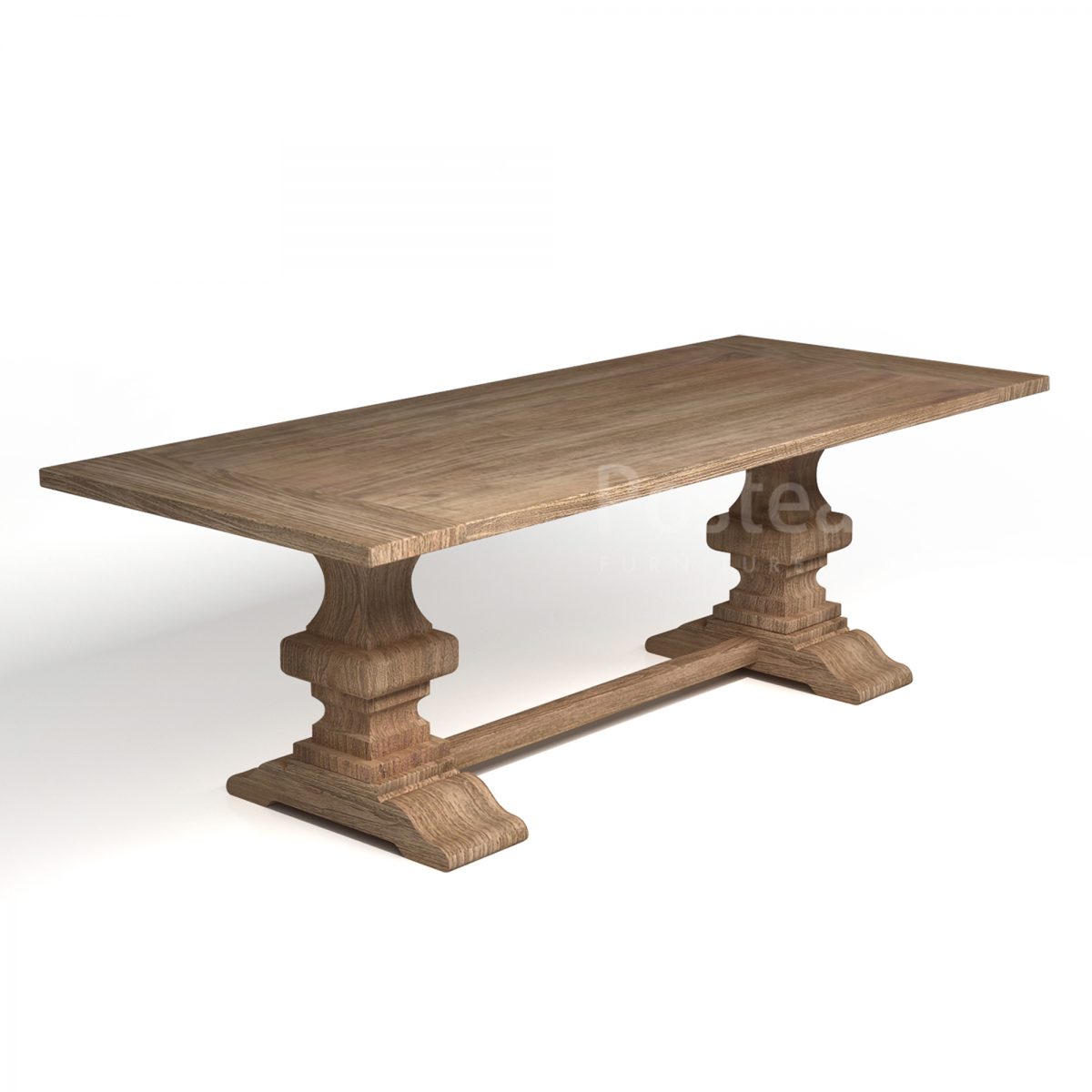 Castle Teak Dining Table - Vintage Legs - Posteak Furniture