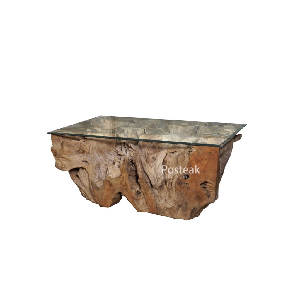 Square Teak Root Coffee Table | Posteak Furniture